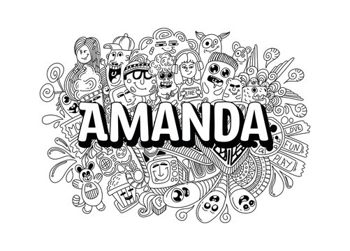 Amanda In Graffiti Letters