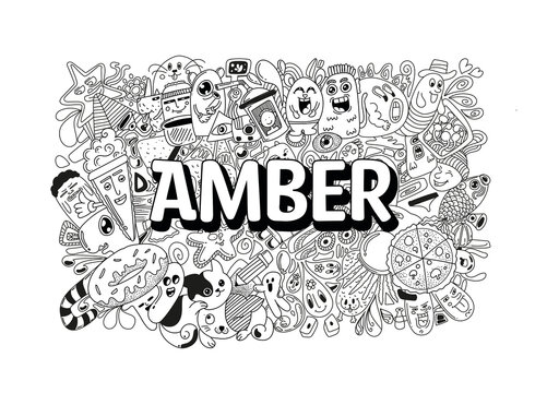 Simple Doodle Art With Name