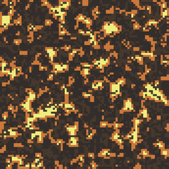 Sewing fabric with Digital lava flow camo, seamless black orange ...