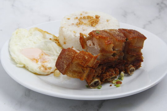 Lechon Kawali With Rice