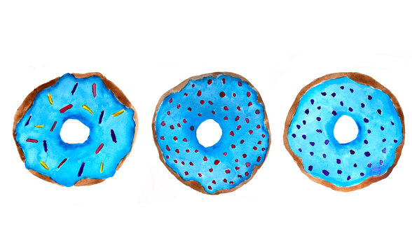 Blue Donut Clipart