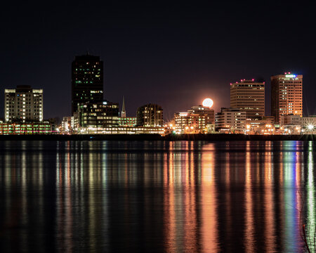Baton Rouge Skyline At Night