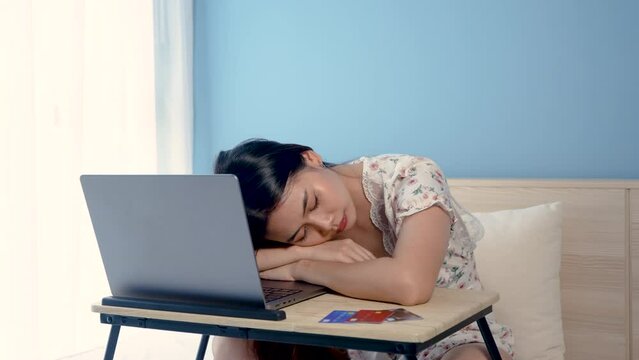 Girl Falling Asleep At Work