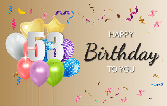 Get a Happy 53rd Birthday Background - To Celebrate Your Special Day