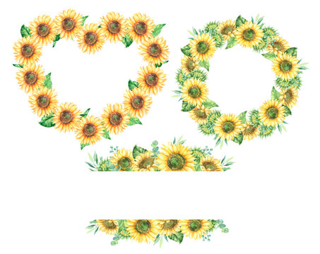 Sunflower Circle Border Images – Browse 1,185 Stock Photos, Vectors ...