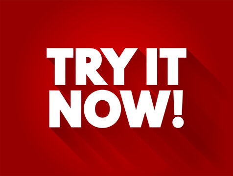 Afbeeldingen over "Try Now" – Blader in stockfoto's, vectoren en video ...