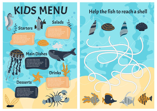 Kids Menu Games Template