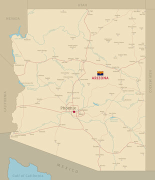 Arizona Cities Map Images – Browse 3,217 Stock Photos, Vectors, and ...