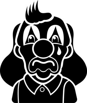 Sad Clown Stencil