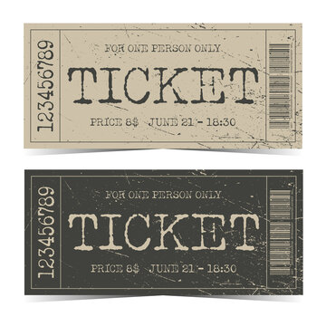 Vintage Ticket Template Images – Browse 21,654 Stock Photos, Vectors ...