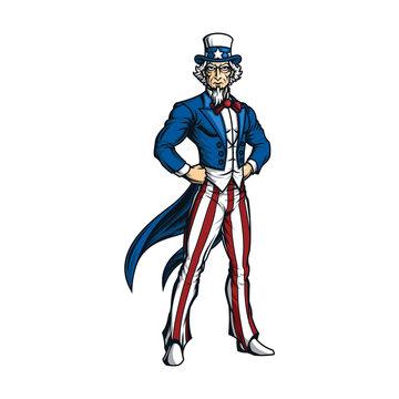 Uncle Sam Full Body Drawing