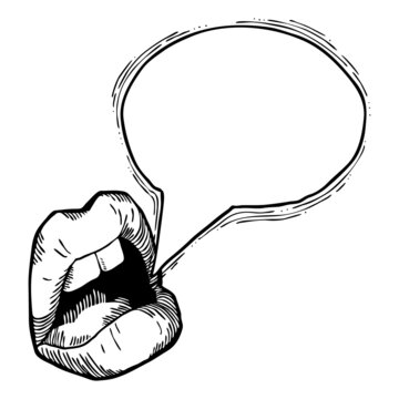 Simple Talking Mouth Drawing