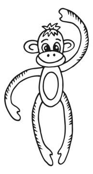 Sock Monkey Coloring Pages