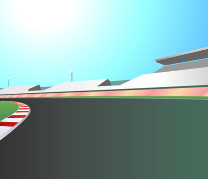 2d Cartoon Race Track