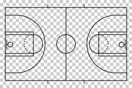 Lines for basketball court store