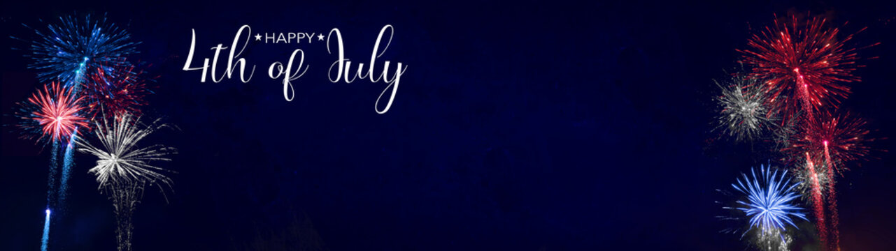 Fourth Of July Fireworks Banner