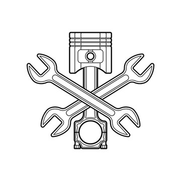 Ordnance Piston And Wrench Art