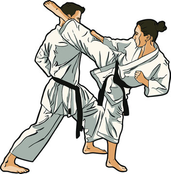 Female Karate Clipart