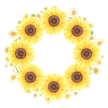 Sunflower Circle Border Images – Browse 2,604 Stock Photos, Vectors ...