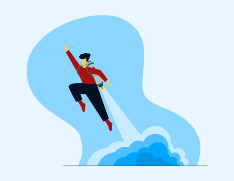 Cartoon Jetpack Side View