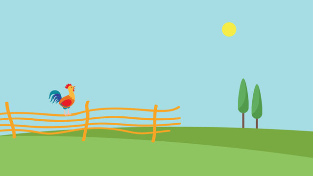 Rooster Crowing Cartoon Images – Browse 1,359 Stock Photos, Vectors ...