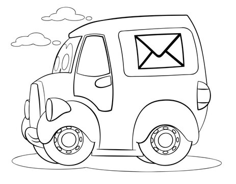 Mail Truck Coloring Pages