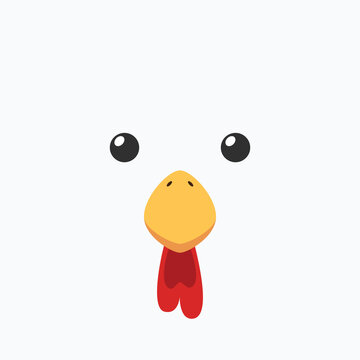 Cartoon Chicken Face