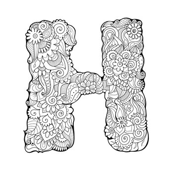 Zentangle Color Letters