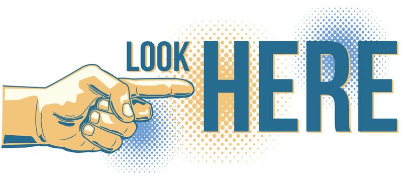 Look Here Clipart