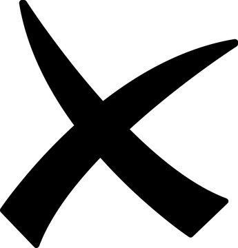 Black Cross Mark