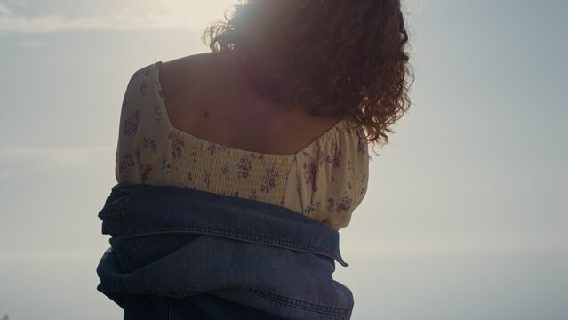 Sad Girl Standing Backwards