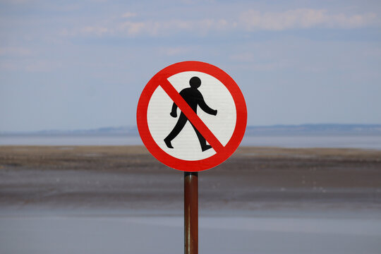 No Pedestrian Crossing Sign