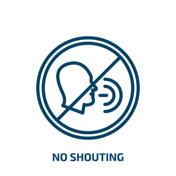 No Shouting Sign