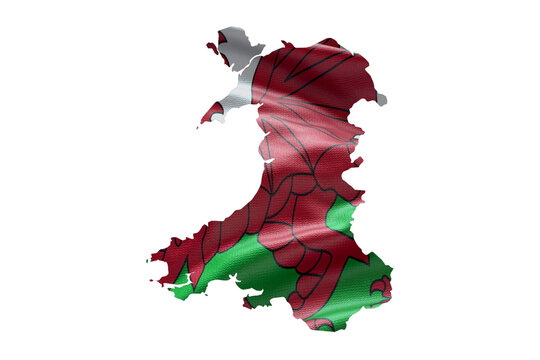 Wales Flag Map