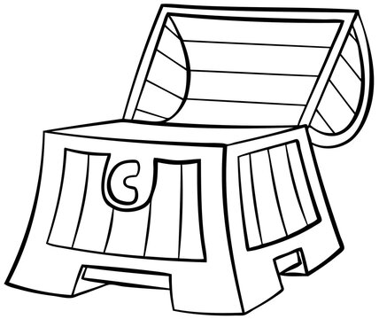 Open Treasure Chest Coloring Page
