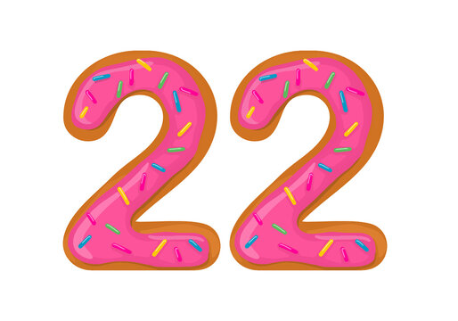 The Number 22 In Pink