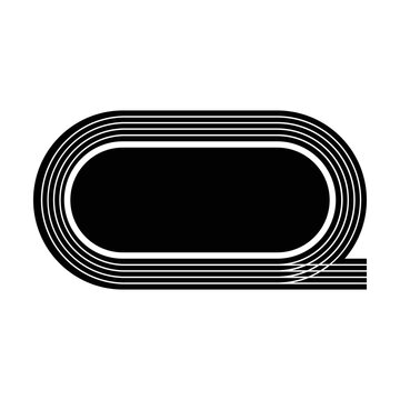 Running Track Clipart Black And White