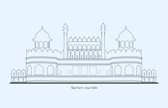 Red Fort Outline