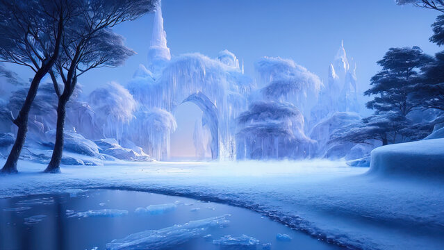 Disney Frozen Winter Scene Pretty