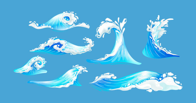 Cartoon Waves Crashing