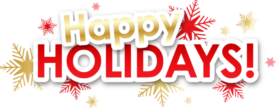Happy Holidays Sign Png