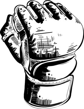 Ufc Gloves Drawing