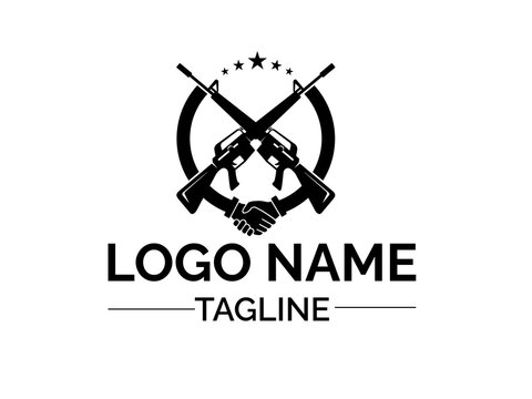 gun logo vector
