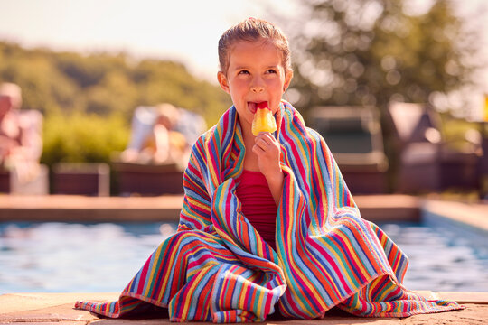 Drying Off With A Towel After Swimming