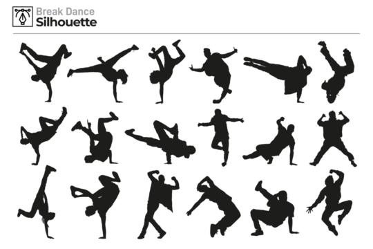 Breakdancing Silhouette