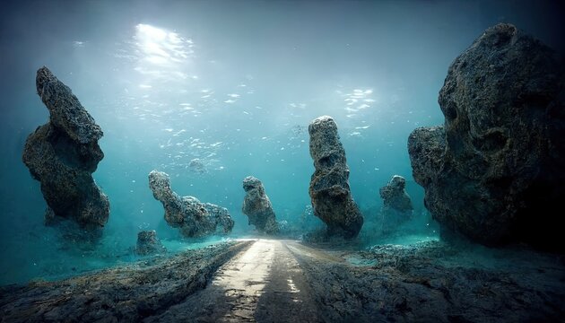 Underwater Rock Formation