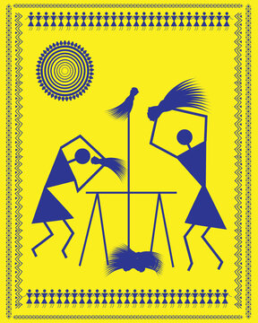 Warli Painting Greeting Cards