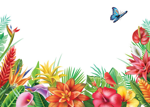 Hawaiian Flower Frame