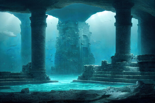 Ancient Underwater City Art
