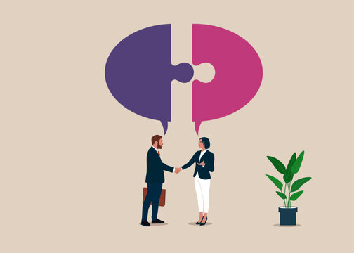 Two People Connect Cartoon Images – Browse 817 Stock Photos, Vectors ...